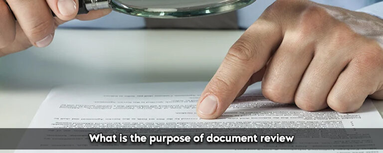 What is the purpose of document review